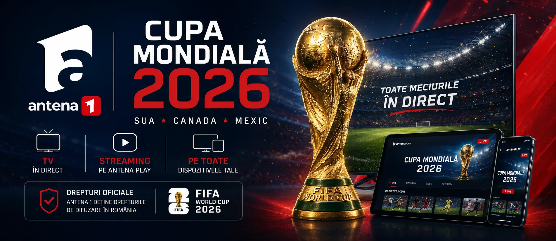 Cine transmite Cupa Mondială 2026 în România? TV și online